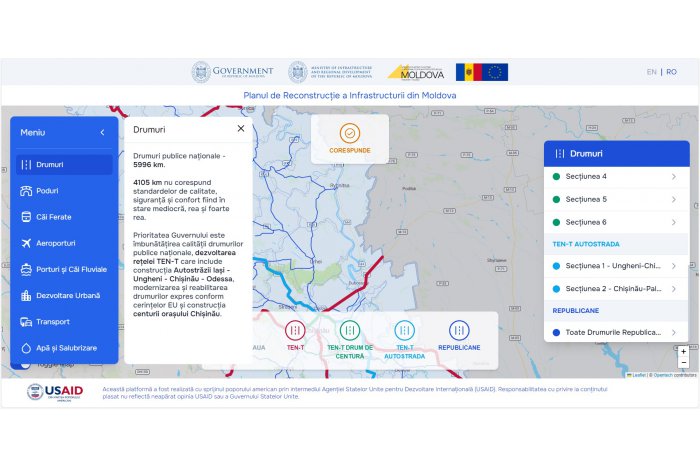 Priority projects in Moldova's infrastructure can be visualized online ...